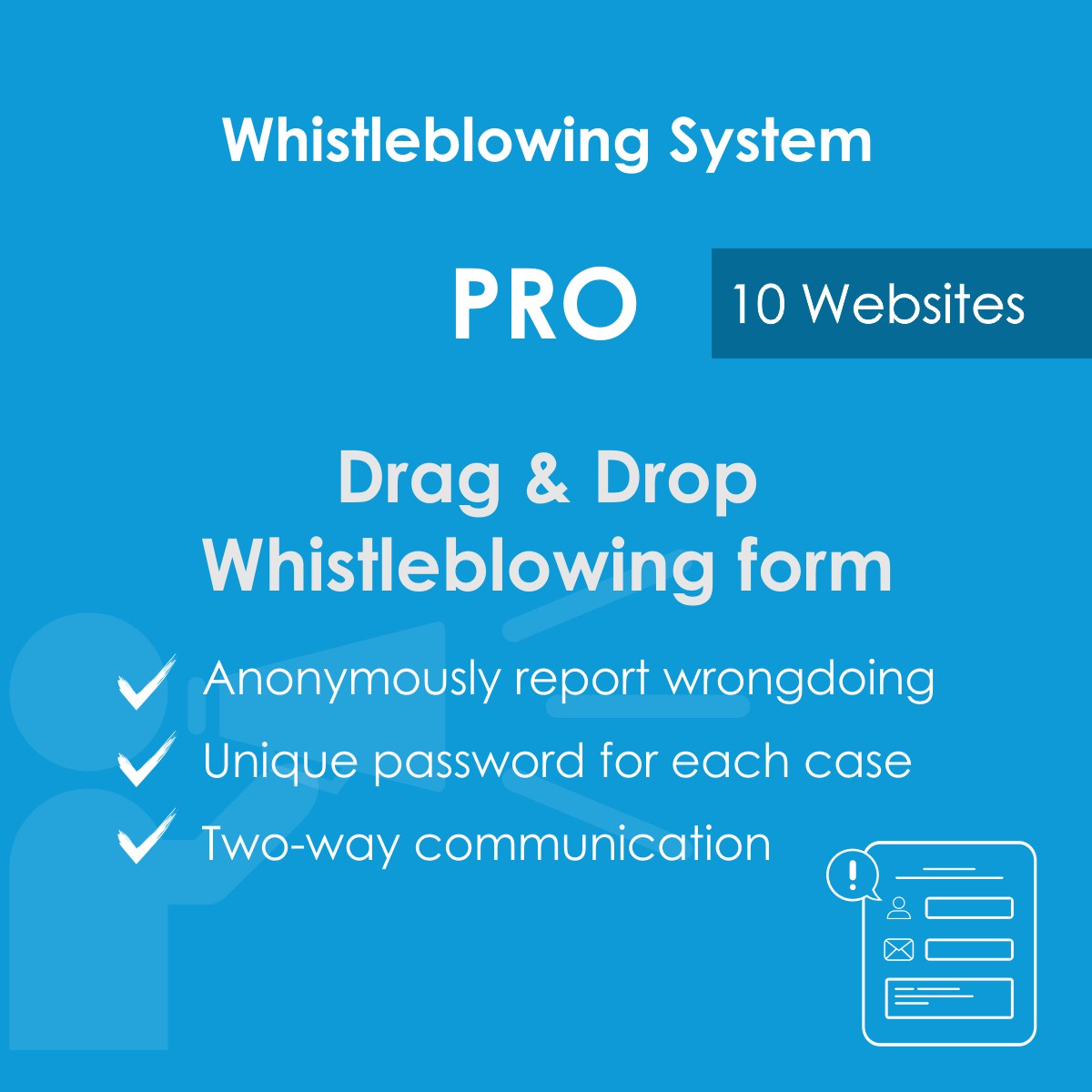 Whistleblowing System PRO - Whistleblower protection system